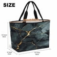 Black Teal Marble Mesh Beach Bag for Women Men,Large Beach Tote ...