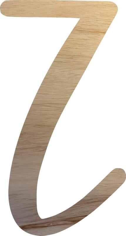 Blank Wooden Craft Letter Z, Unfinished 22'' Tall Wood Alphabet Letter ...