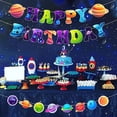 Colorful Outer Space Happy Birthday Banner, Space Galaxy Birthday ...