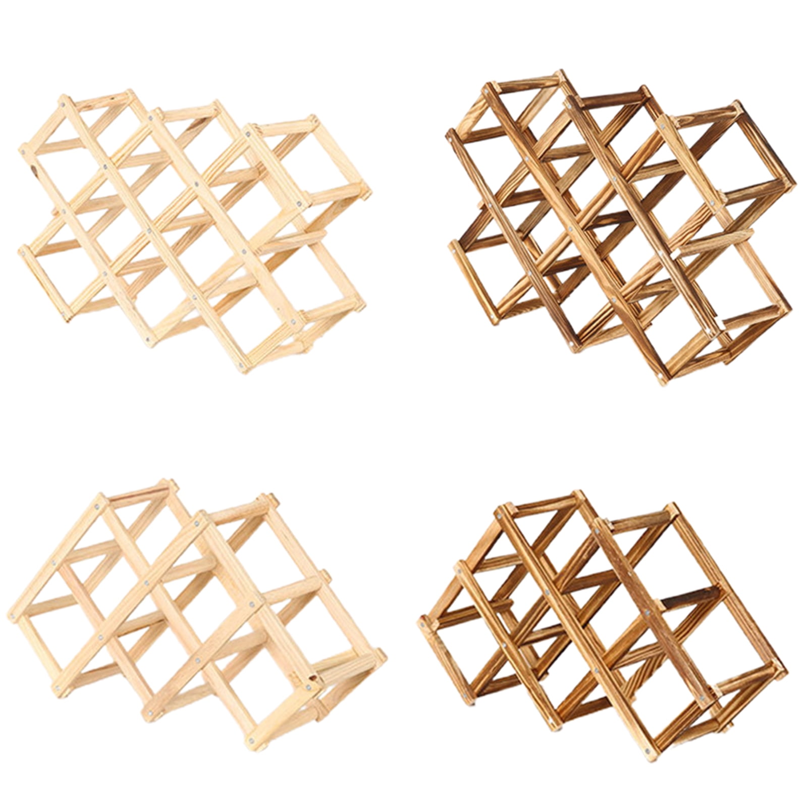 kiskick Creative Folding Red Wine Rack Wooden Durable Grape Liquor ...