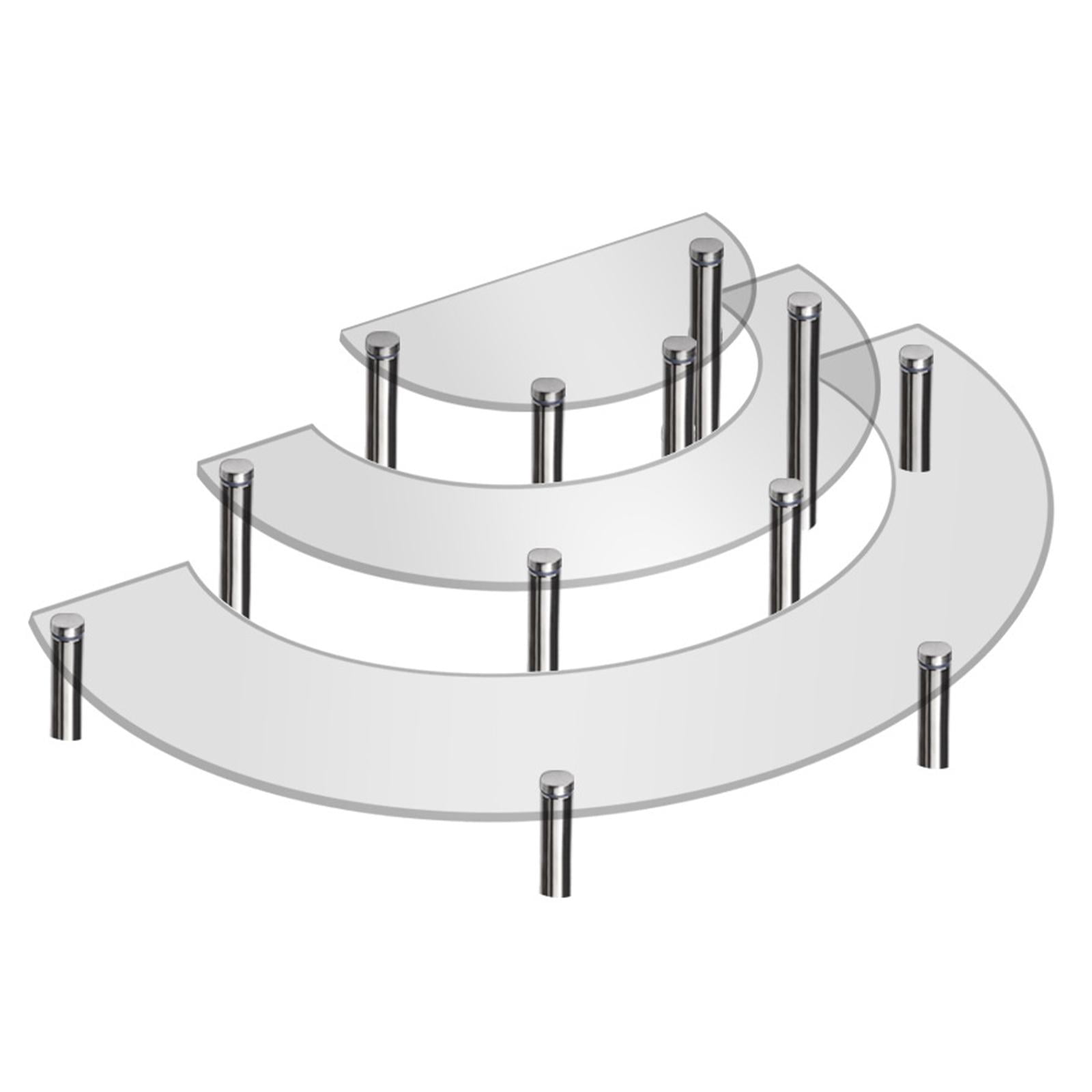 Display , 3 Tier Half Moon Acrylic Display Stand for Cosmetic, Dessert ...