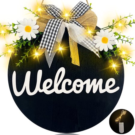 Lighted Welcome Wreath Sign with Lights Front Door | Walmart Canada