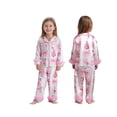 AIGUR Mommy and Me Matching Pajamas Bow Deer Print Button Down Long ...