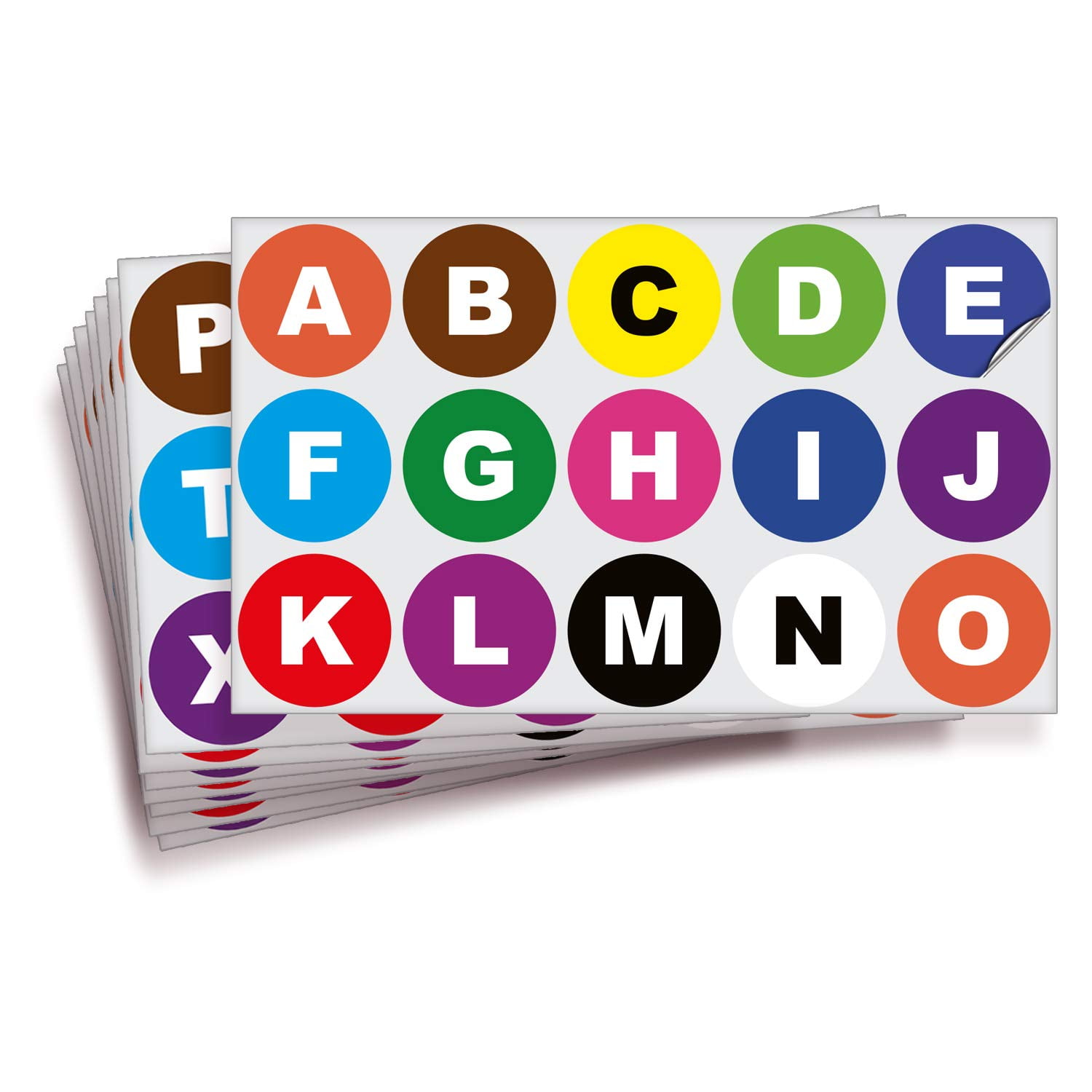 iSYFIX Multicolor Vinyl Letters Stickers - 2 inch Self-Adhesive, A to Z ...