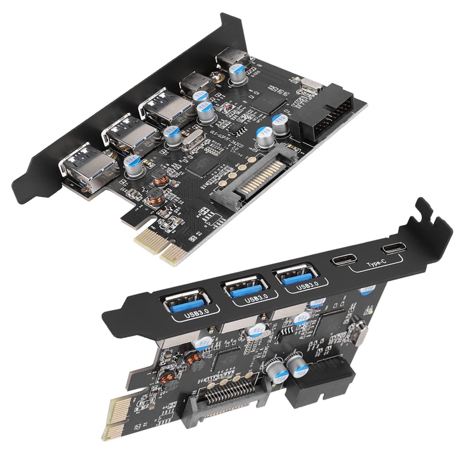 Tarjeta Adaptadora PCI-E Tarjeta De Expansión PCI-E 2 USB 3.0 C Interfaz 3 USB 3.0 A Interfaz ...