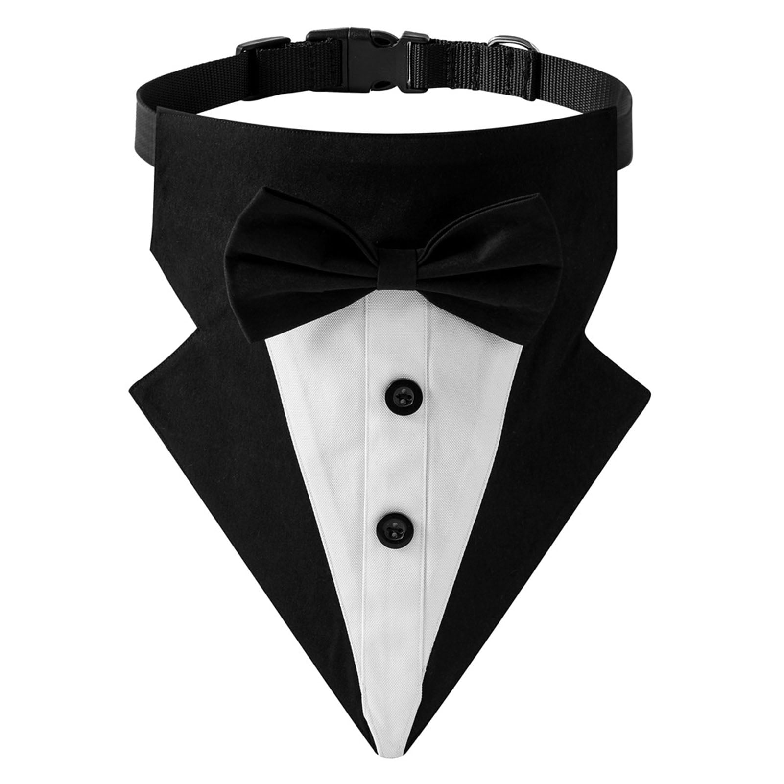 Anvazise Adjustable Buckle Tuxedo Style Pet Saliva Bib Formal Dog Bow ...