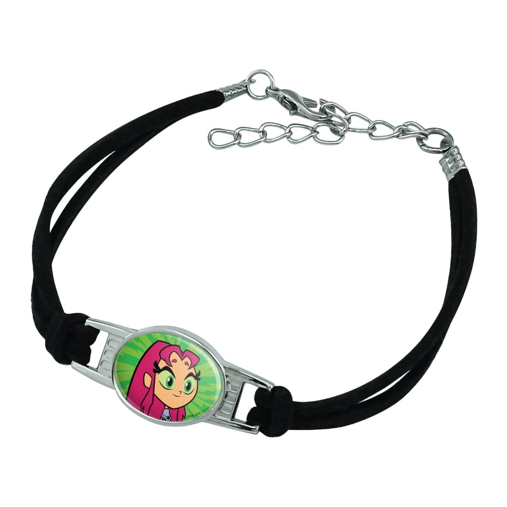 Teen Titans Go! Starfire Novelty Suede Leather Metal Bracelet - Walmart.com