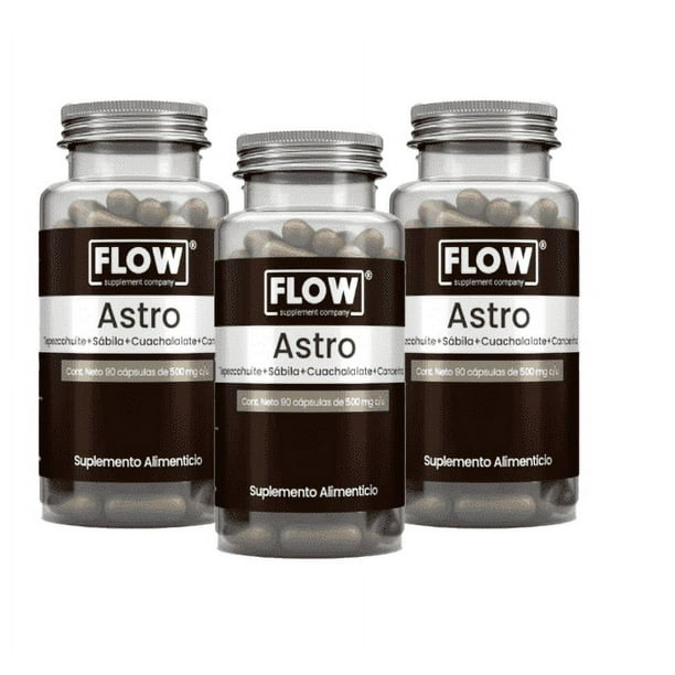 Flow Supplements 3 Pack - Astro Tepezcohuite, Sábila, Cuachalalate y Cancerina FLOW ...