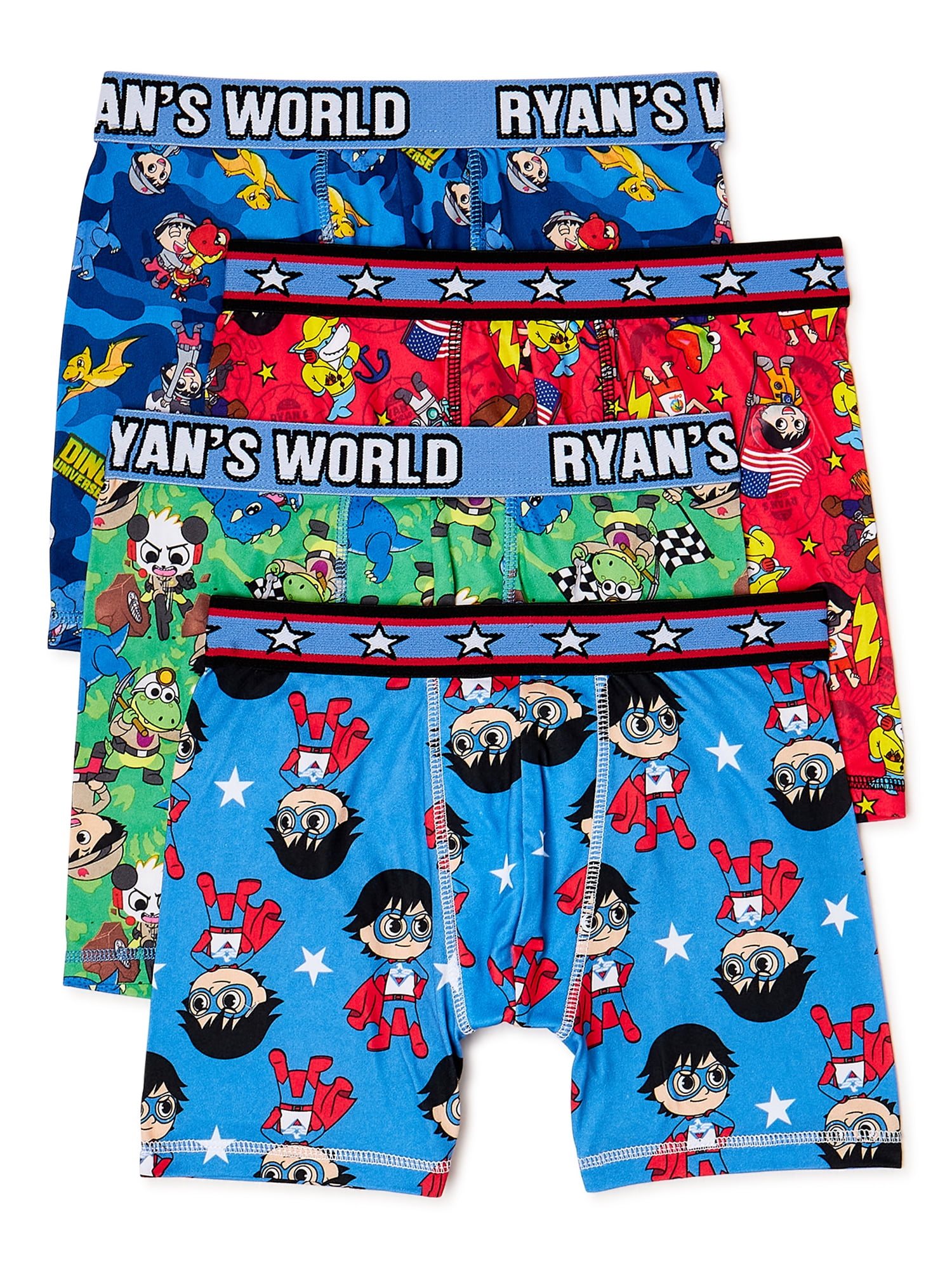 Boy's Ryan's World 4pk Boxer Brief, Size 4-10 – Walmart Inventory ...