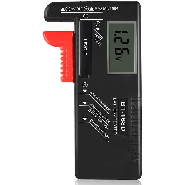 Analogue Battery Tester, Battery Checker for 9V 1.5V Button Cell ...