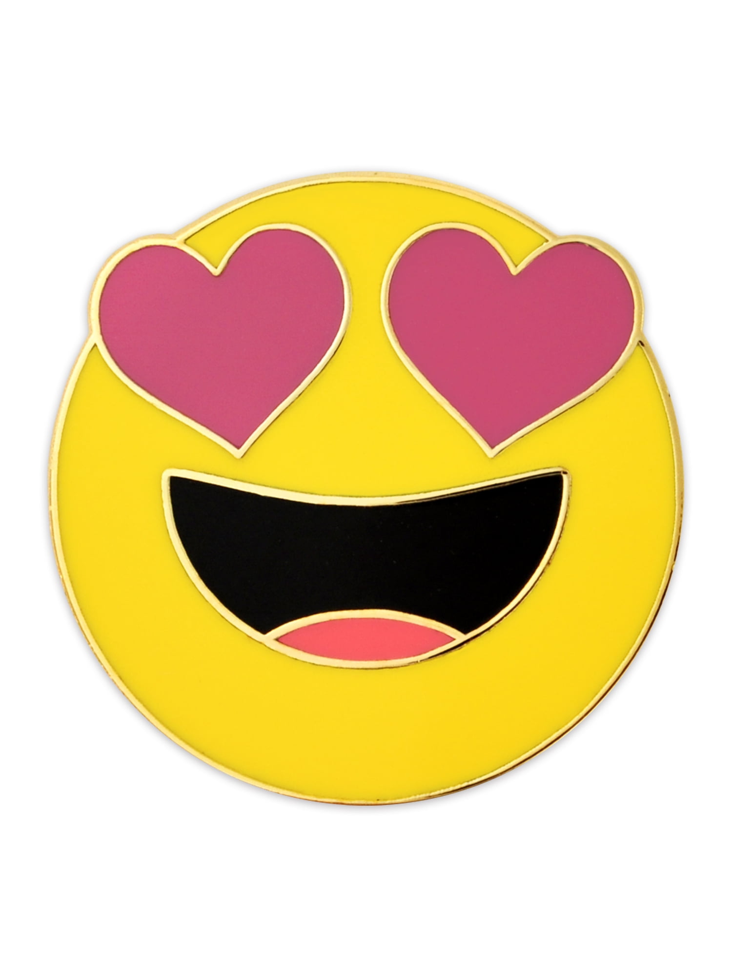 Pinmarts Heart Eyes In Love Face Enamel Lapel Pin 25 Pack