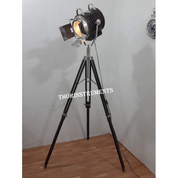 Studio Photography Chrome Studio Floor Lamp Searchlight Spot Light Wood ...