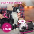 Pet Grooming Kit & Vacuum Suction 99% Pet Hair, Professional Clippers ...
