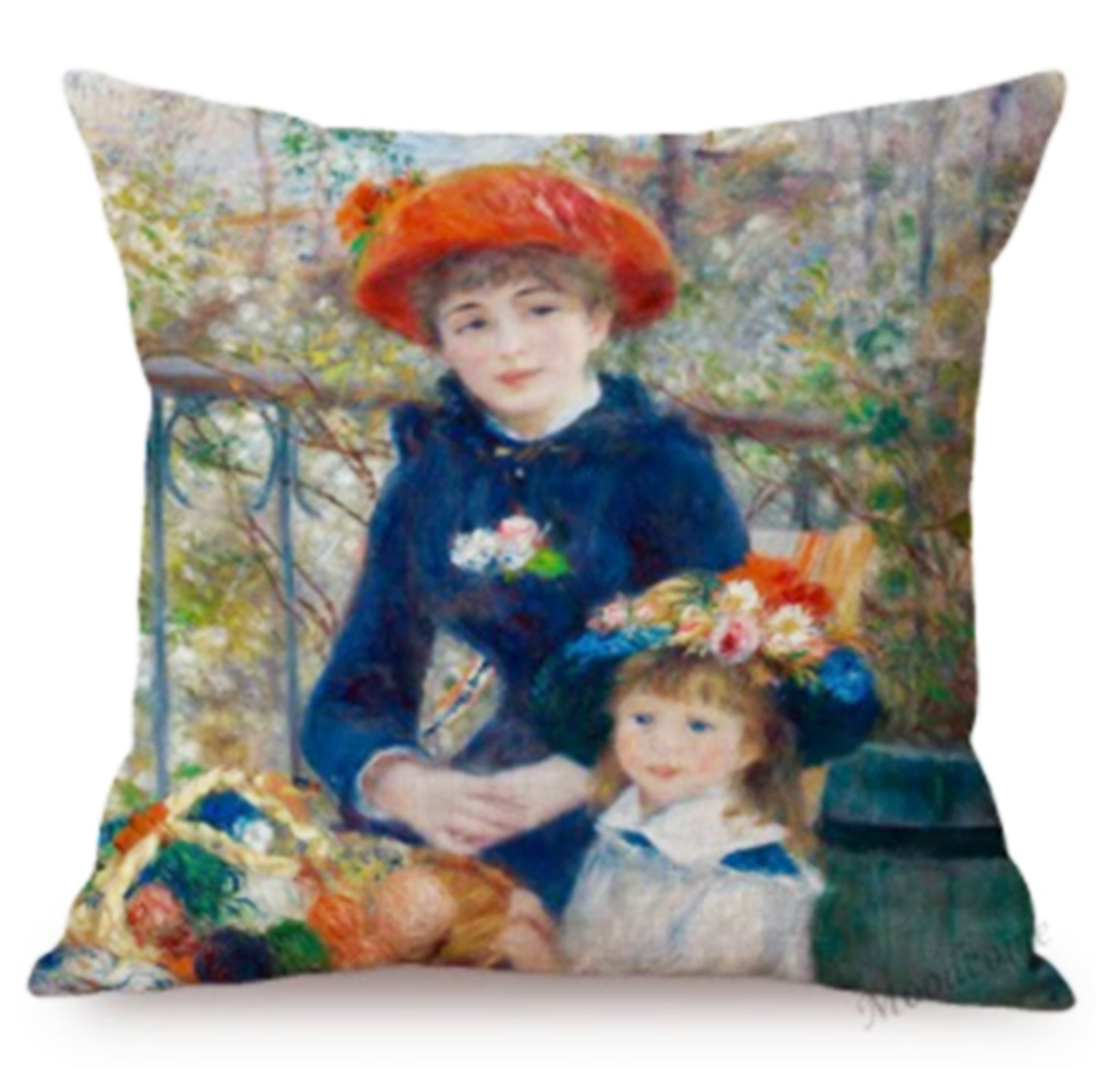 LINEL Renoir Pillow Cover Two Sisters Pillow Cover - Walmart.com