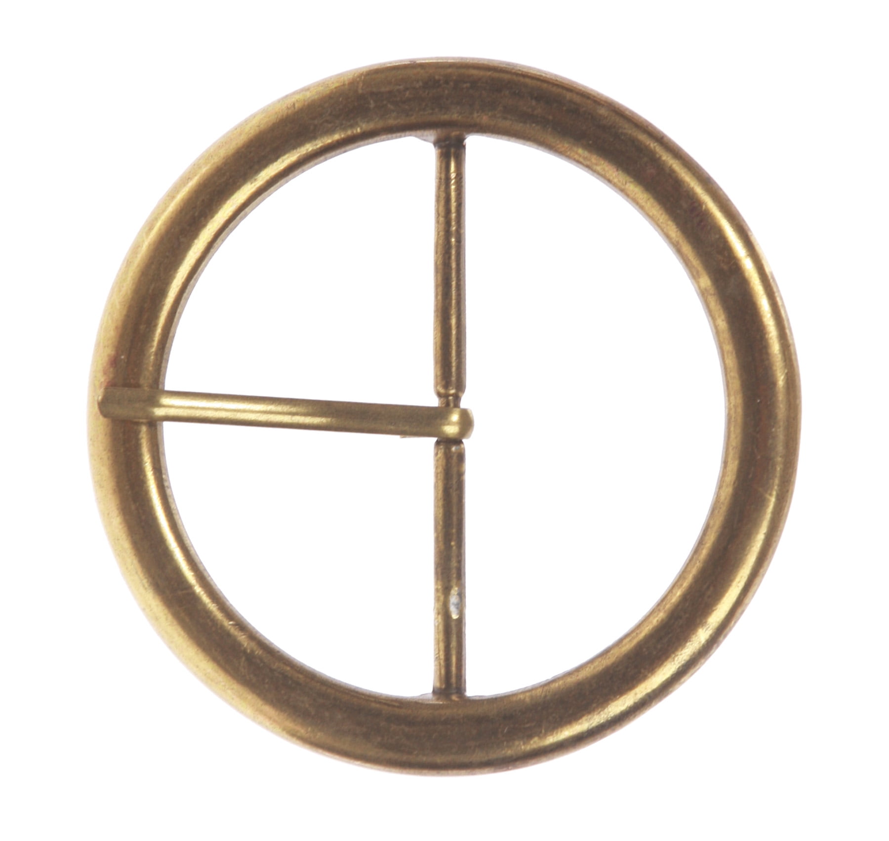 2 3/8" (60 mm) Single Prong Round Circle Center Bar Belt Buckle ...