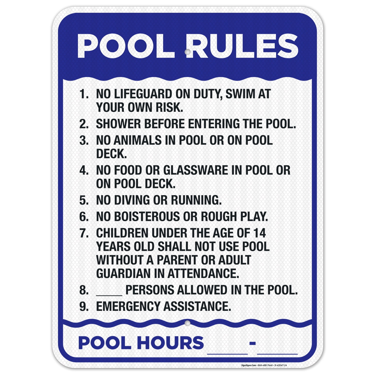 Pool Rules Sign, - Walmart.com