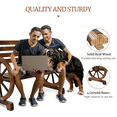 Free Shipping! VINGLI Rustic Wooden Wagon Wheel Bench, 41" 2-Person ...