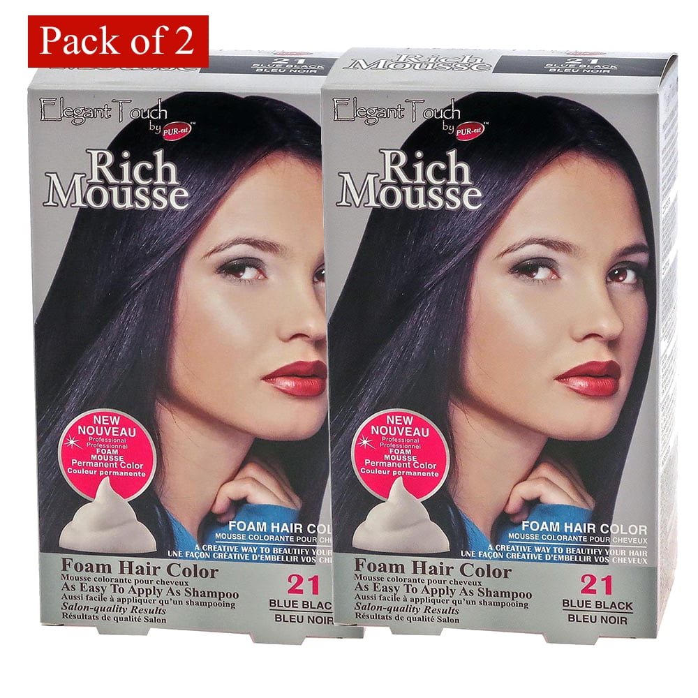 Click here for Purest Foam Hair Color Rich Mousse Blue Black #21... prices