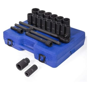 Stark USA 1" Drive 21PC Deep Impact Jumbo Socket Set, 6 Point SAE, 1-5/ ...