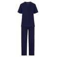 Tkycmsuaki Summer Scrub For Women Set Classic V Neck Top Jogger Scrub