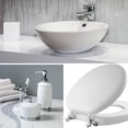 Padded Round Toilet Seat with Chrome Hinges, Soft Vinyl over Wood Core ...