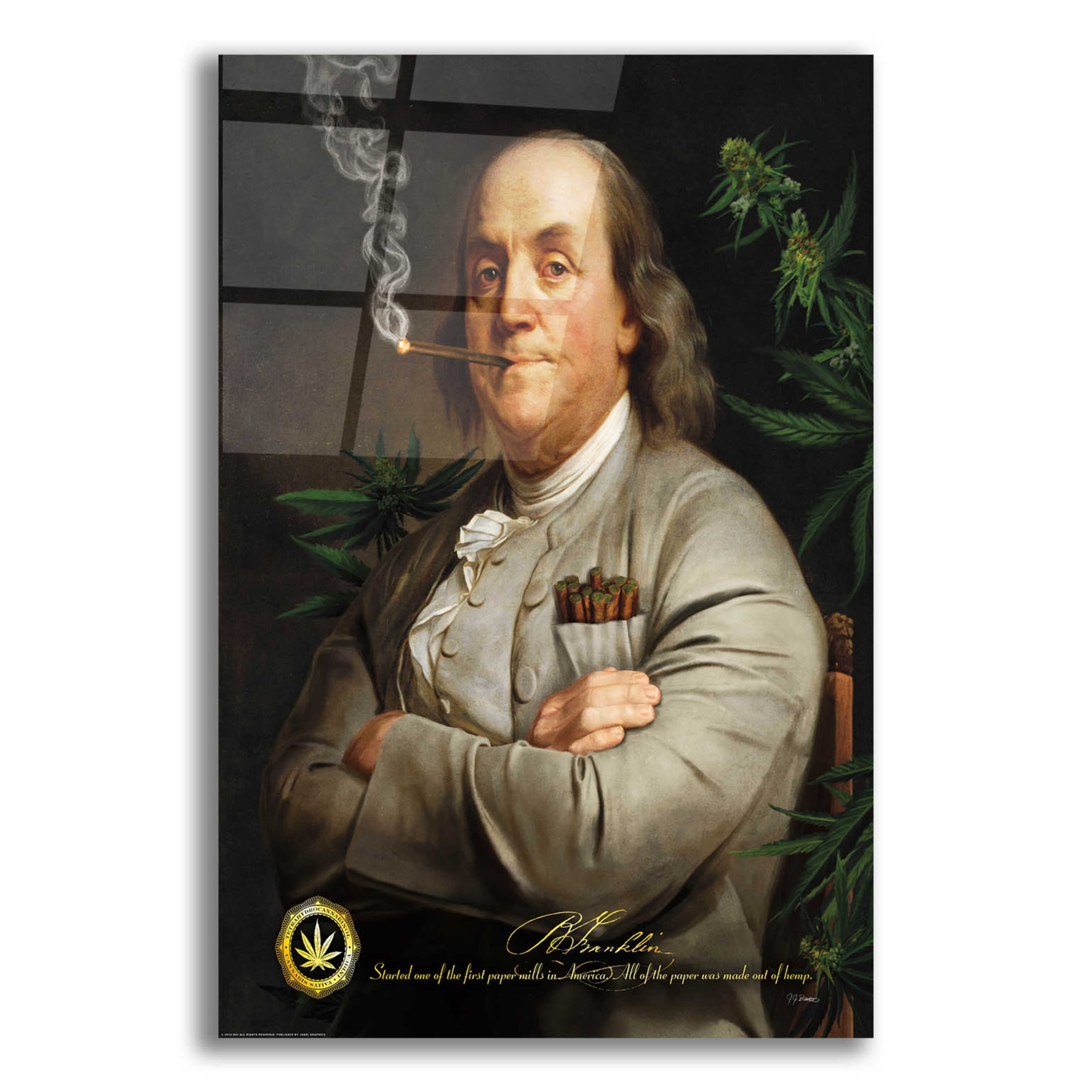 Epic Art 'Ben's Cigar' by JJ Brando, Acrylic Glass Wall Art, 16"x24 ...