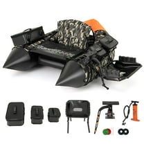 "Costway Inflatable Fishing Float Tube, 350 lbs Capacity, PVC & 600D ...