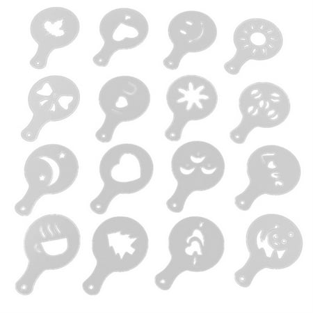 Destyer Pack of 16 Coffee Printing Model Drawing Molds Powdered Sugar ...