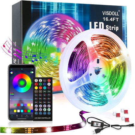 Led Lights for Bedroom, 16.4ft Smart Programmable Pixels Dream Color ...