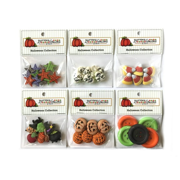 Buttons Galore 50+ assorted craft and sewing buttons. Set of 6 ...