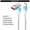 USB Type C Charging Cable Short Gradient Design Reinforced Nylon ...
