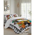 Back to School Bus Book Globe Soft Breathable Bedding Set with Pillow ...