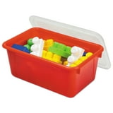 Storex Small Cubby Bin with Clear Lid, Assorted Bright Colors, 6 Pack ...