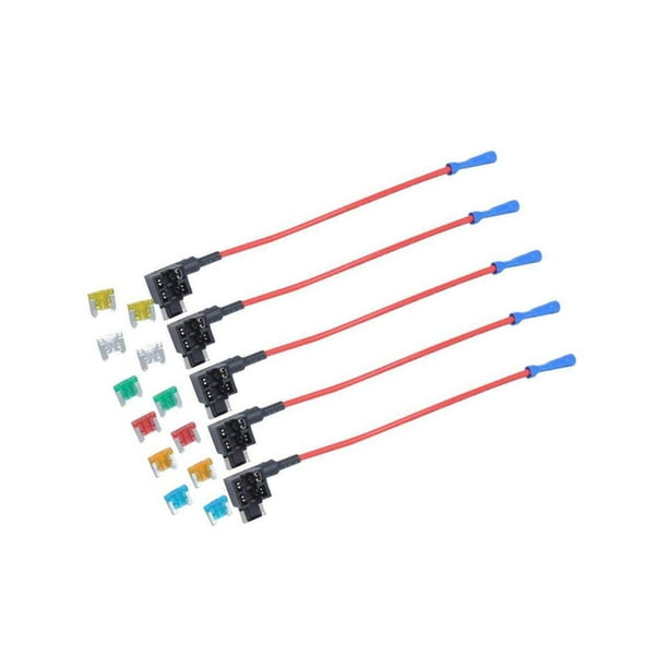 12 Pieces 5A 10A 15A 20A 25A 30A Mini 30A Fuses Car Medium Fuses for ...