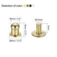 5mm Ball Head Stud Rivets Screw Back, 60Pack Button Nipple Rivet 4 ...