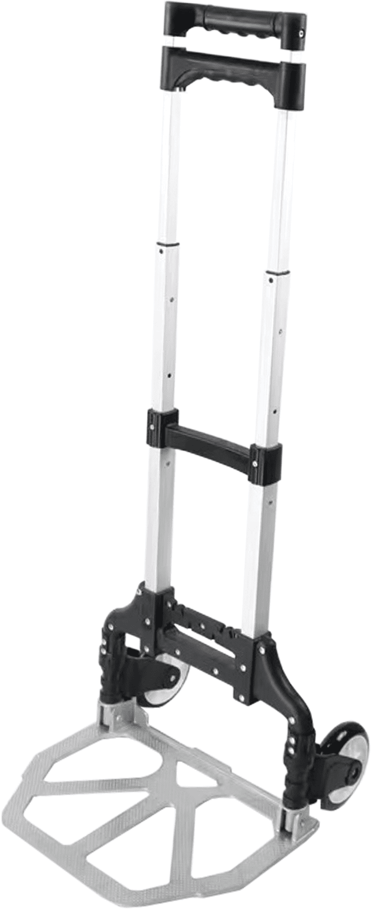 EUROSTAR LC1800 Height Adjustable Folding Luggage Cart, Silver/Black ...