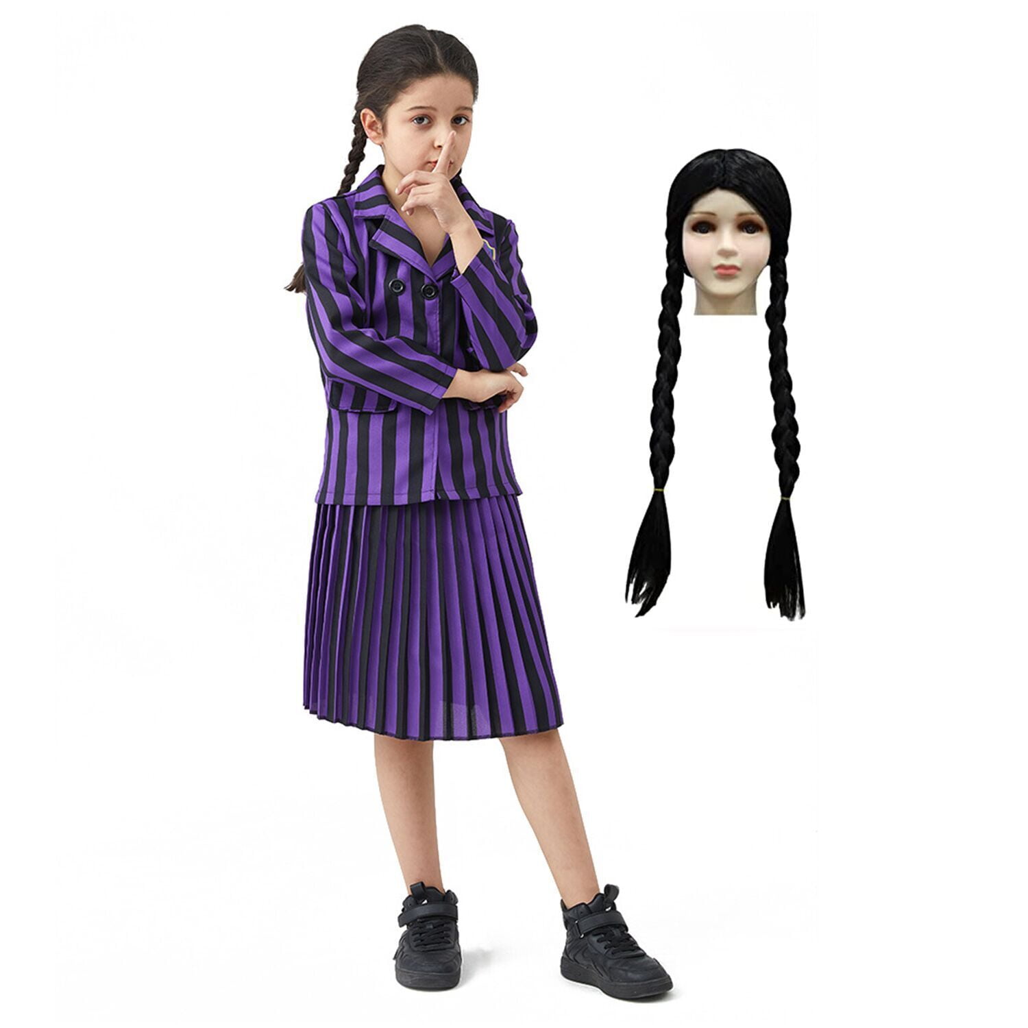 Click here for Kawell Girls Wednesday Addams Costume Academy Unif... prices