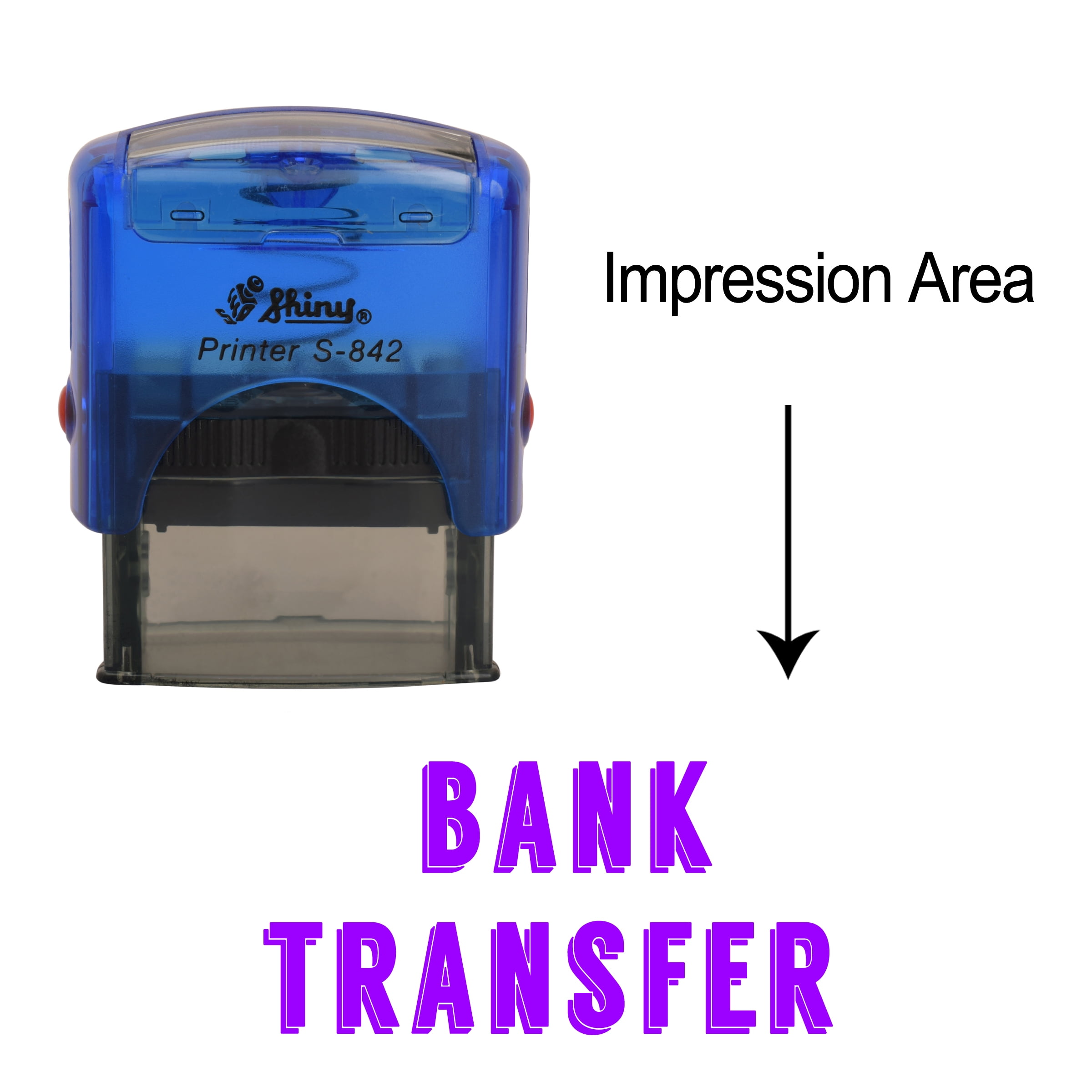 eloria Bank Transfer Self Inking Rubber Stamp Business Custom Stamp ...