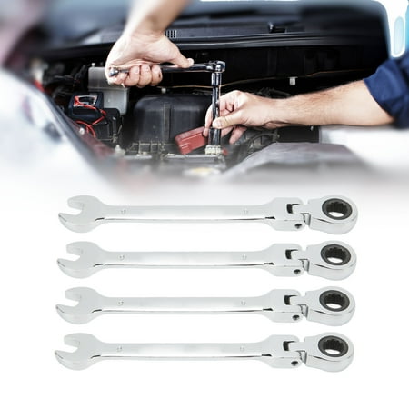Ratchet Wrench Set, Open End Wrench With Swivel Head 14 Piece ...