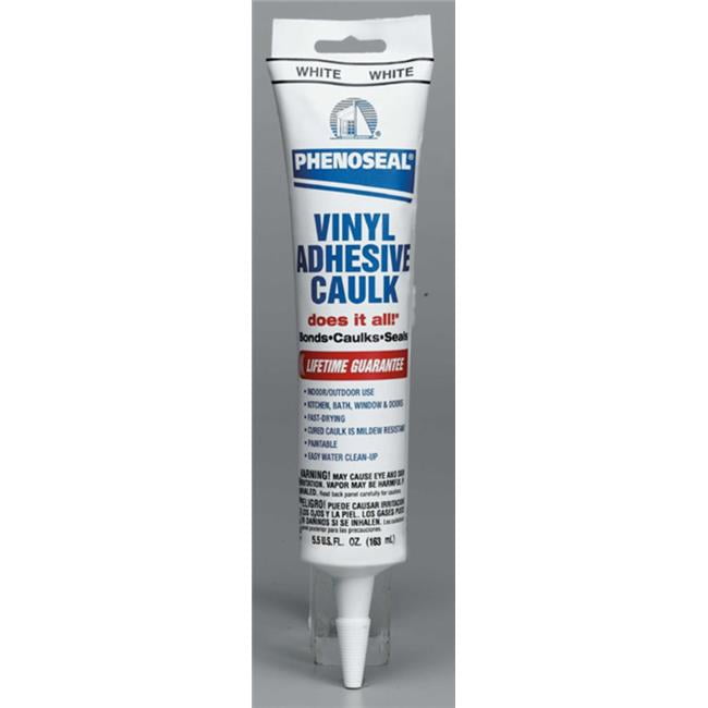 DAP 69560241 5.5 oz White Vinyl Phenoseal Adhesive Caulk - Walmart.com ...