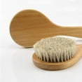 7.87” Short Handle Dry Bath Body Brush Scrubber, Wood Handle Soft ...