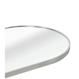 63" x 20" Silver Pill Shaped Full Length Mirror, Wall-Mounted Oval Body ...