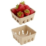 60 Pack Pulp Fiber Berry Baskets for Fruits and Vegetables, Farmers ...