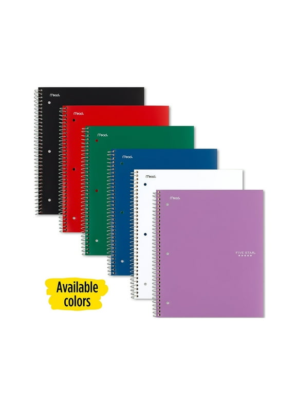 5-Subject Spiral Notebooks in Spiral Notebooks - Walmart.com