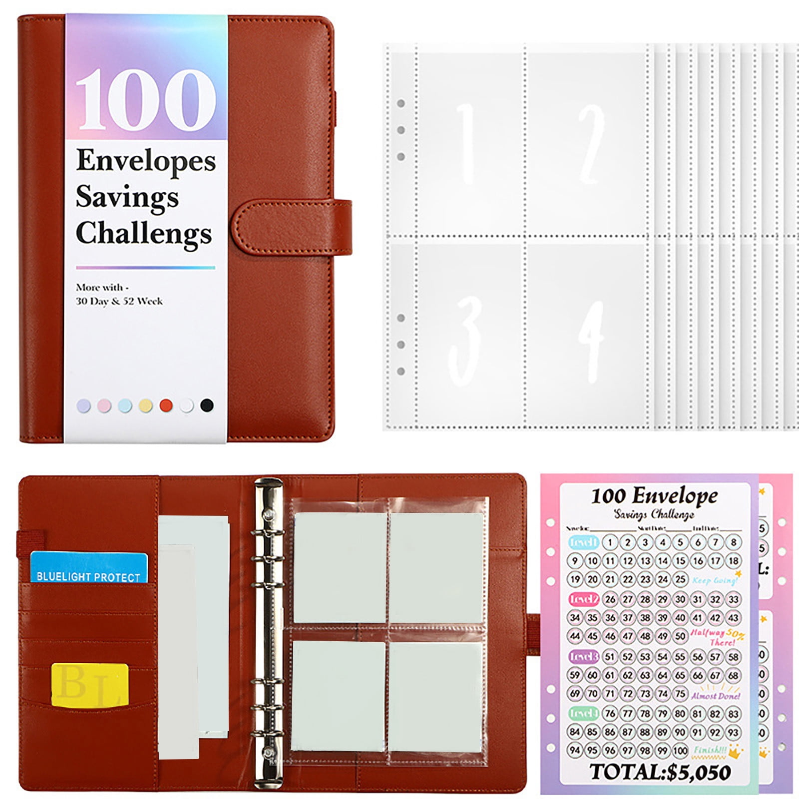 100 Envelopes Money Saving Challenge, Savings Challenges Book With ...