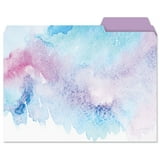 Current File Folders, Brushstrokes, Staggered Tabs, 9-1/2 x 11-3/4, Set ...