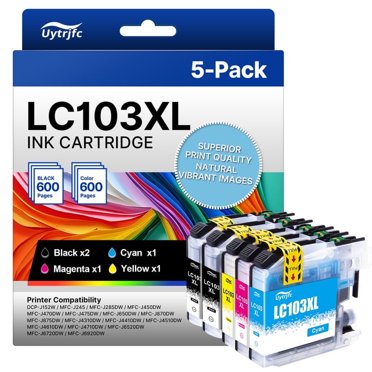 LC-103 High Yield Ink Cartridges, Compatible for Brother MFC-J Printers ...