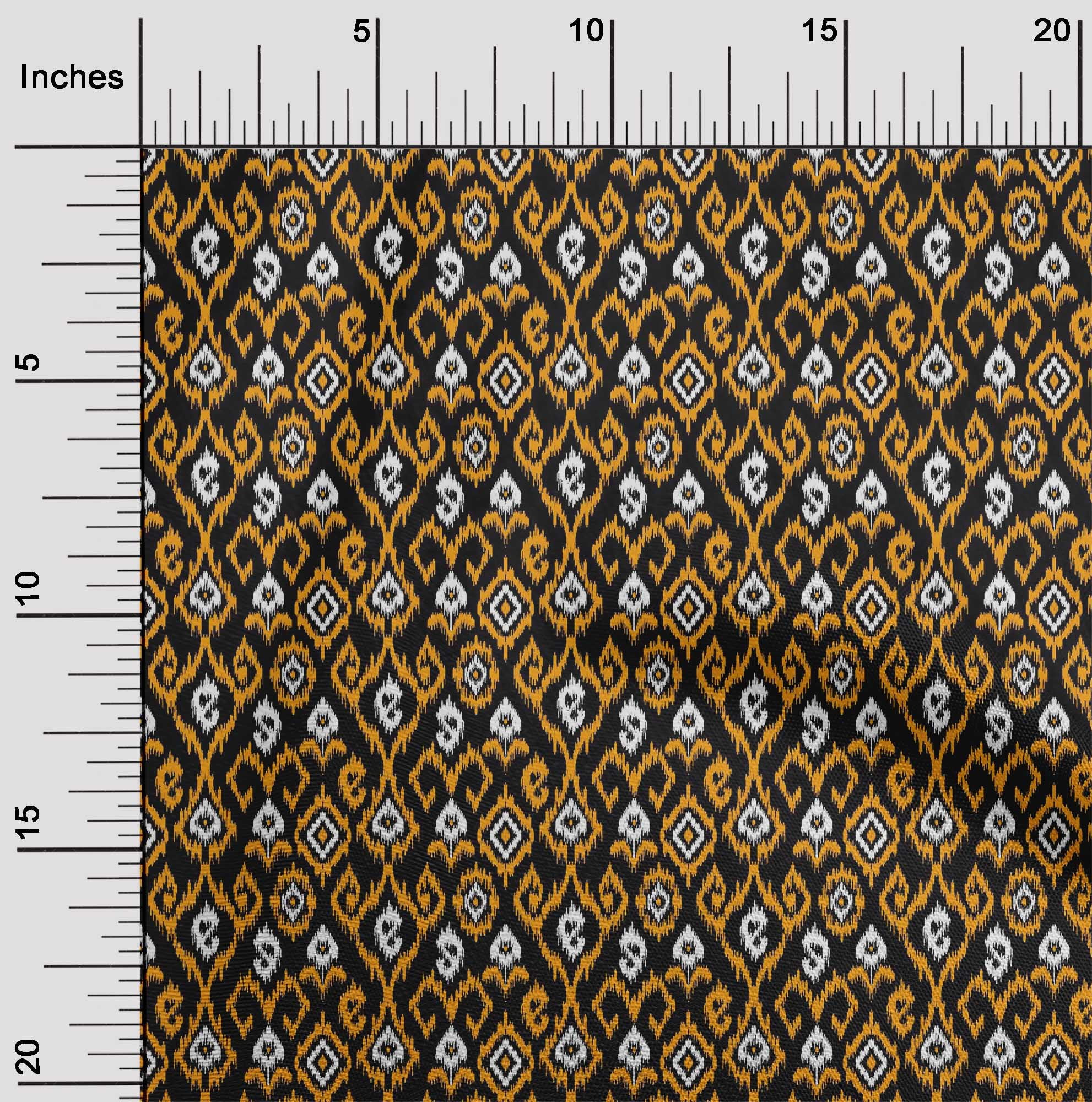 oneOone Viscose Jersey Fabric Ogee & Paisley Ikat Print Fabric BTY 60 ...
