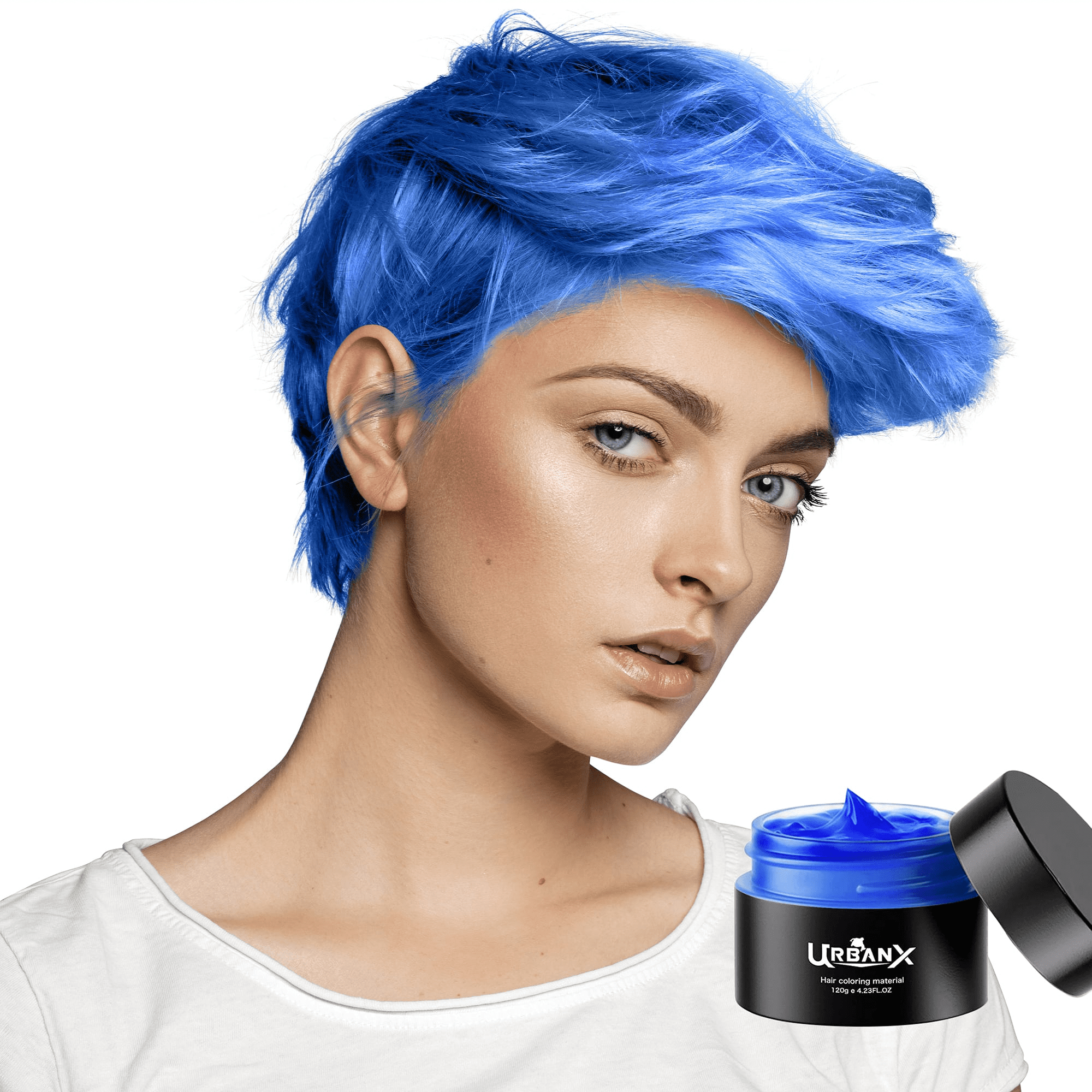 Dyed Blue Hair Men