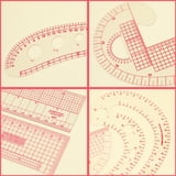 Jupean Sewing Ruler Set, Durable Plastic Sewing Curve Rulers, Tailor ...